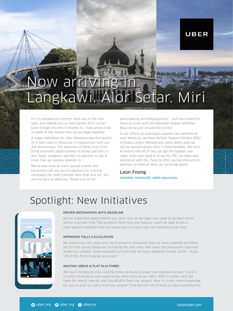 2017 - 04 - 15 - Uber Q1 Newsletter | PDF | Malaysia | Business