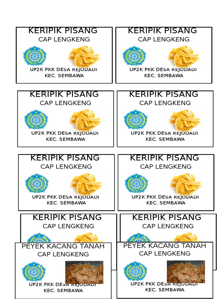 Cap PKK Rejodadi Up2k 8 Buah | PDF