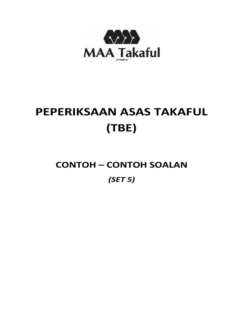 Soalan Contoh TBE Set5 | PDF