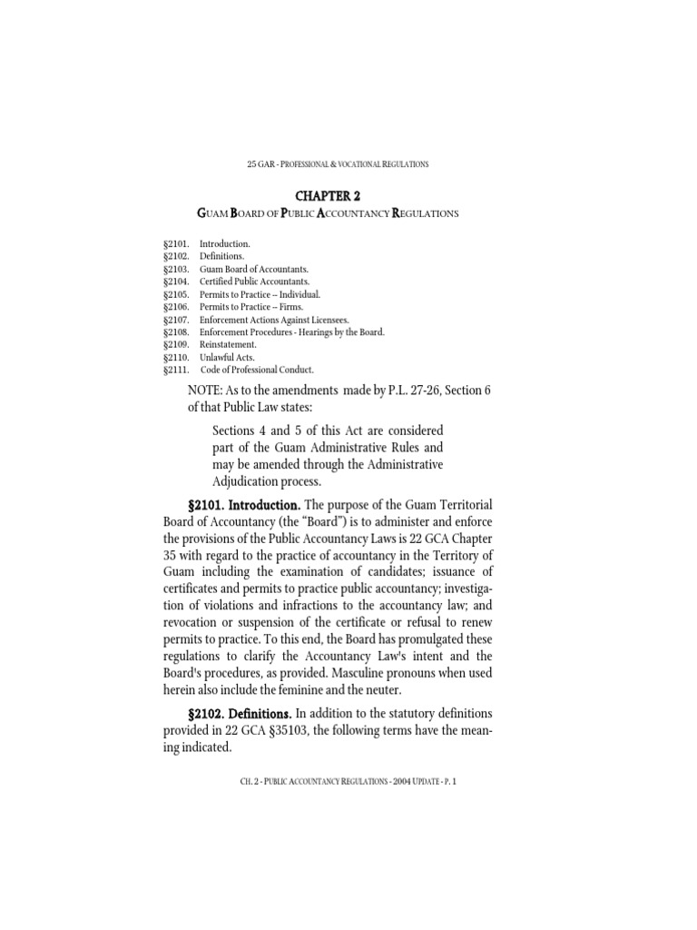 Guam CPA Title Usage PDF | PDF | Certified Public Accountant | Accountant