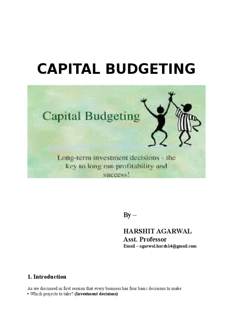 Capital Budgeting Notes | PDF | Net Present Value | Capital Budgeting