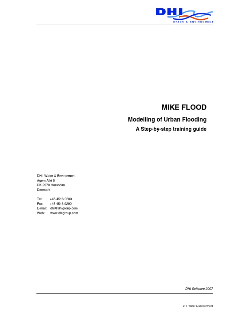 MIKE FLOOD Urban Flood Modelling Step by Step | PDF | Flood | Simulation