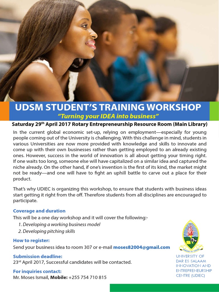 Udsm Student S Training Workshop | PDF