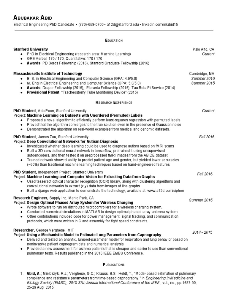 Resume UpdatedJan2017 (1) | Massachusetts Institute Of Technology ...