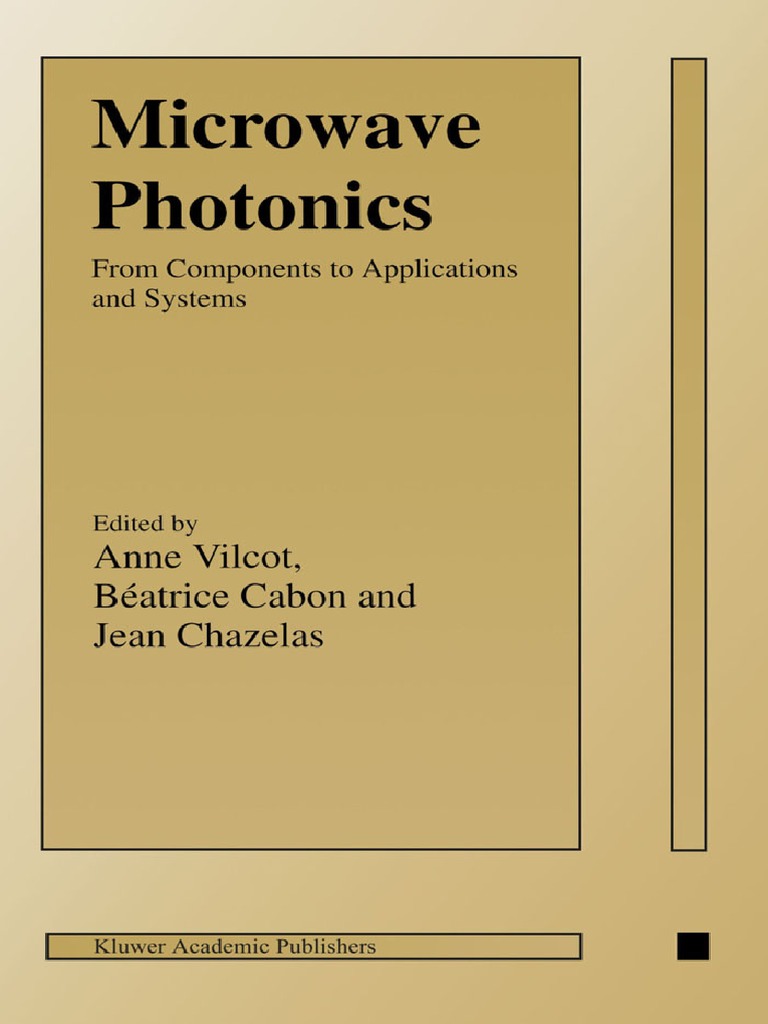 Microwave Photonics PDF | PDF | Laser | Wavelength Division Multiplexing