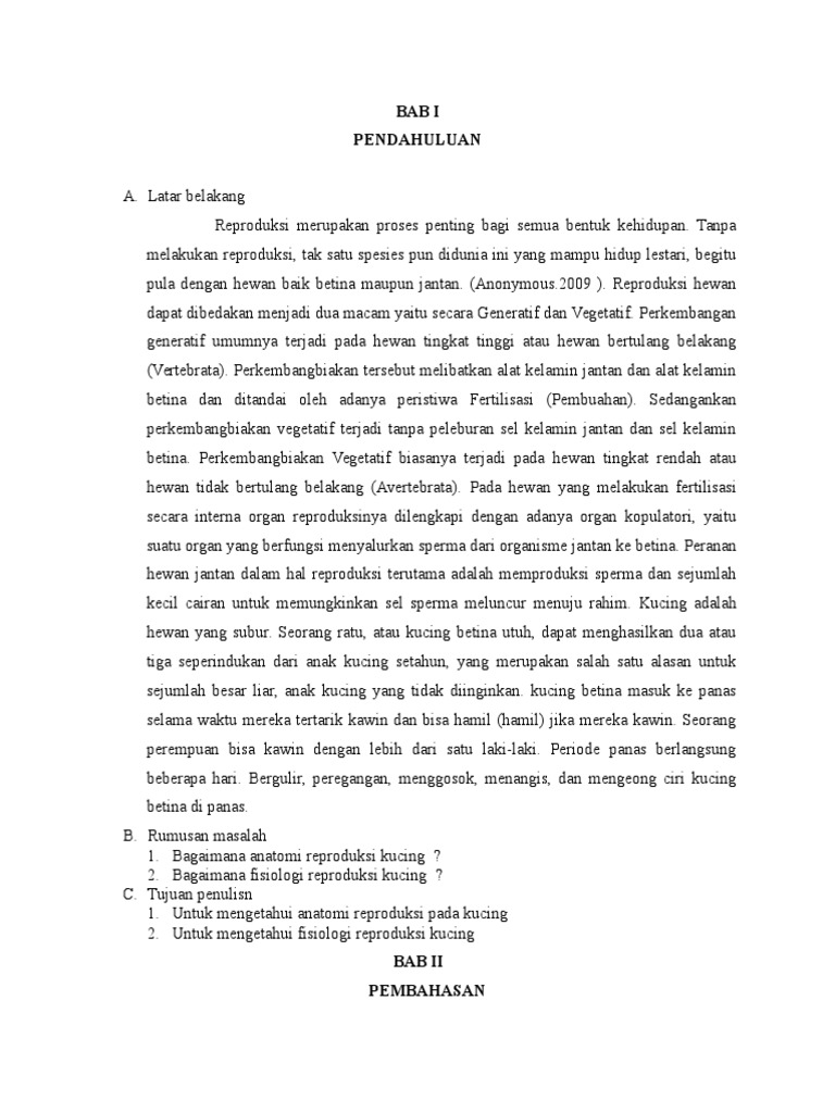 Fisiologi Reproduksi Pada Kucing | PDF