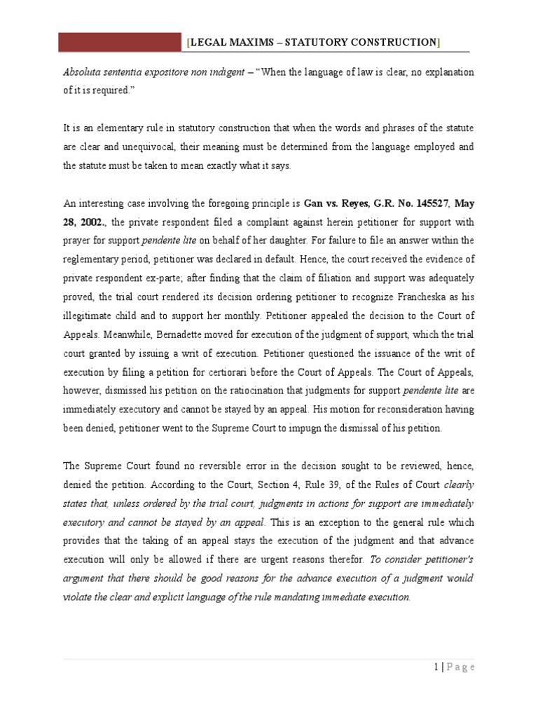 Legal Maxim Compilation | PDF | Wharf | Statutory Interpretation