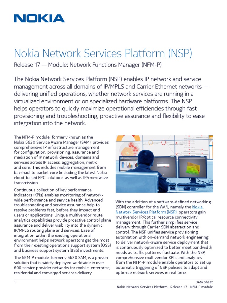 Nokia NSP Module NFM-P R17 Data Sheet en | PDF | Multiprotocol Label ...