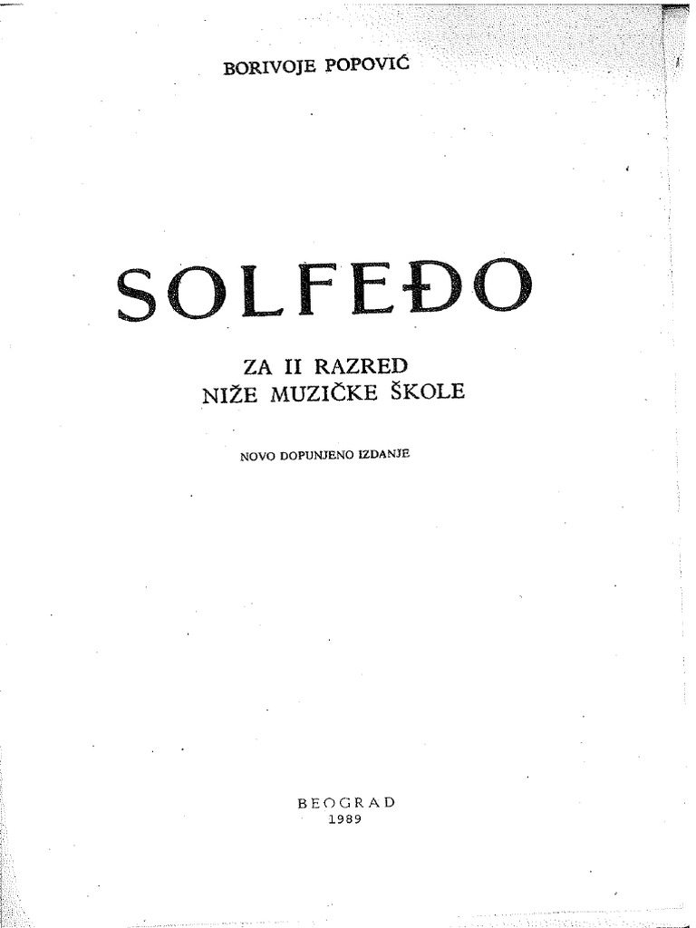 Solfedjo Za II Razred | PDF
