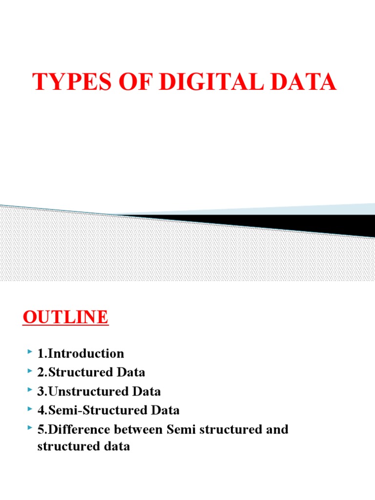 1 - Chap 3 - Types of Digital Data | PDF | Xml | Search Engine Indexing