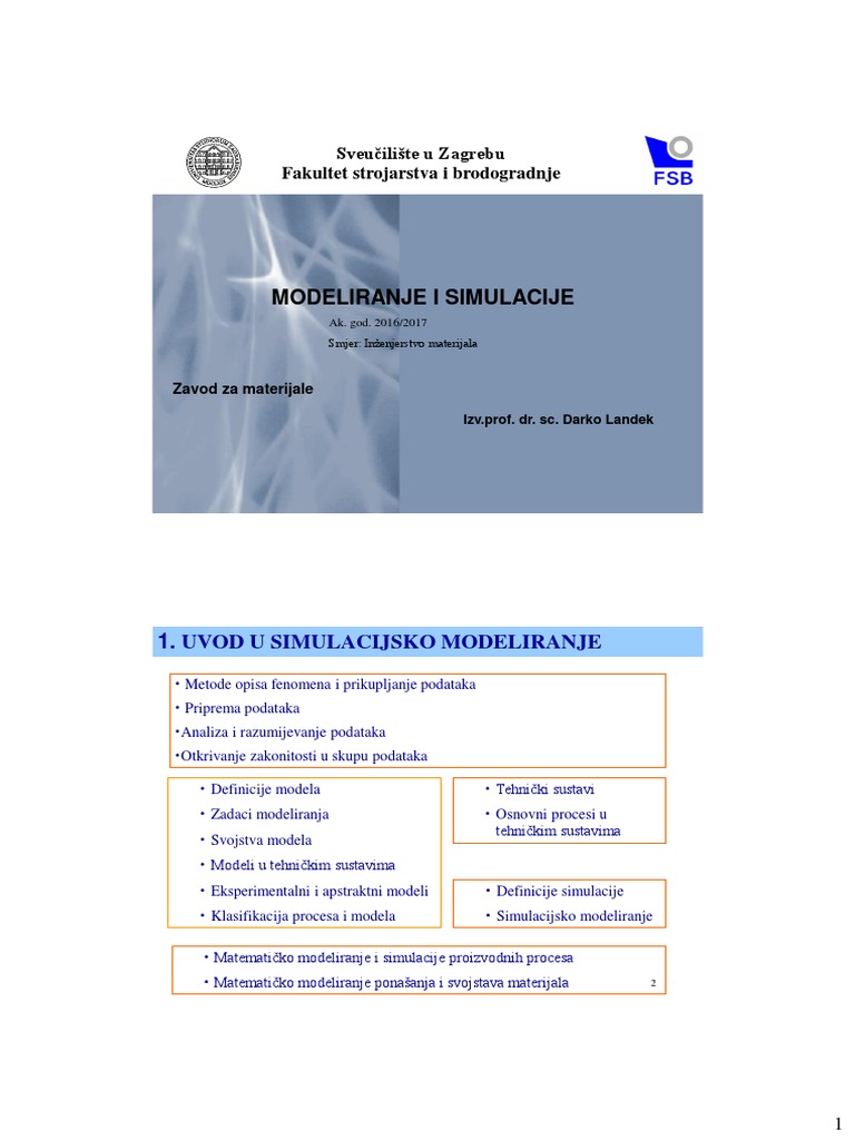 Modeliranje I Simulacije | PDF
