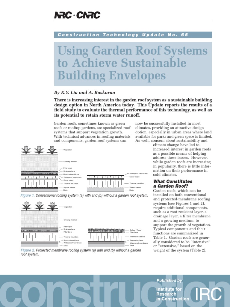 Using Garden Roof Systems To Achieve Sustainable Building Envelopes ...