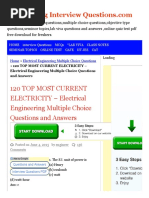 Basic Electrical Knowledge Test Answers | PDF | Volt | Watt
