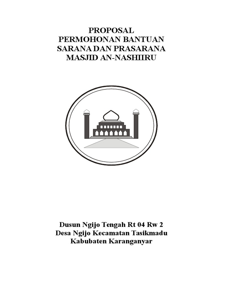 Cover Proposal Masjid | PDF