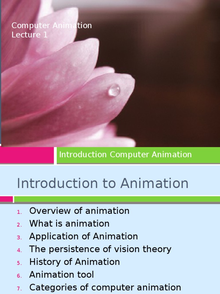 20160307090354lecture 1 Introduction To Animation | PDF | Computer ...