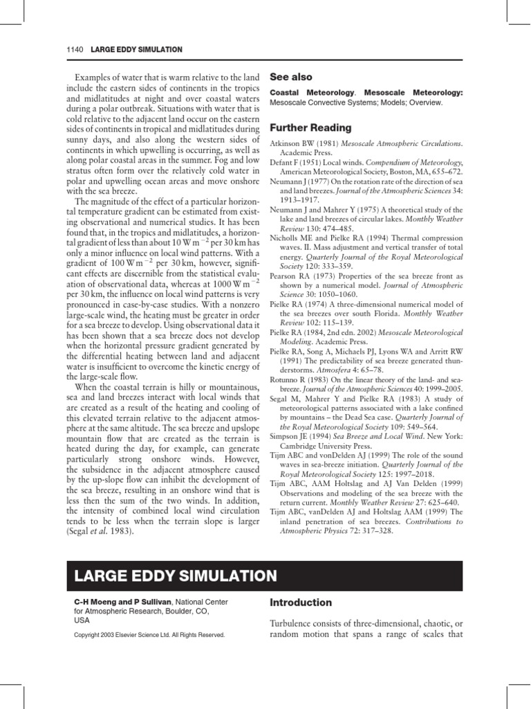 Large Eddie Simulation | PDF | Turbulence | Fluid Dynamics
