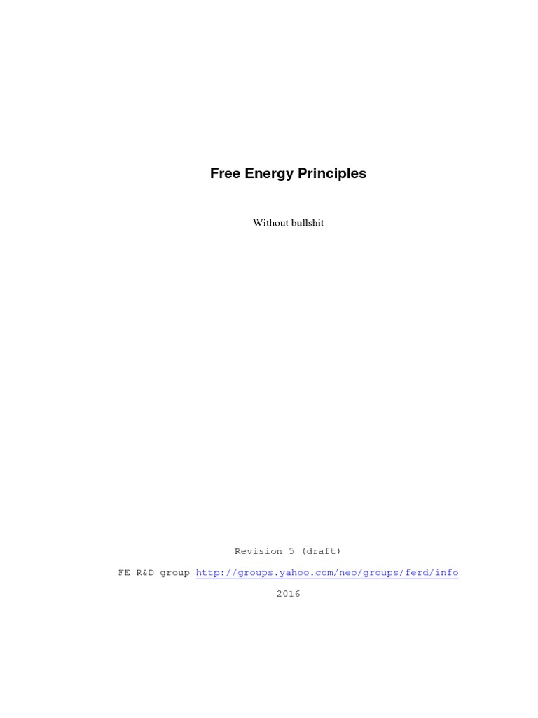 Free Energy Principles | PDF | Capacitor | Electric Current