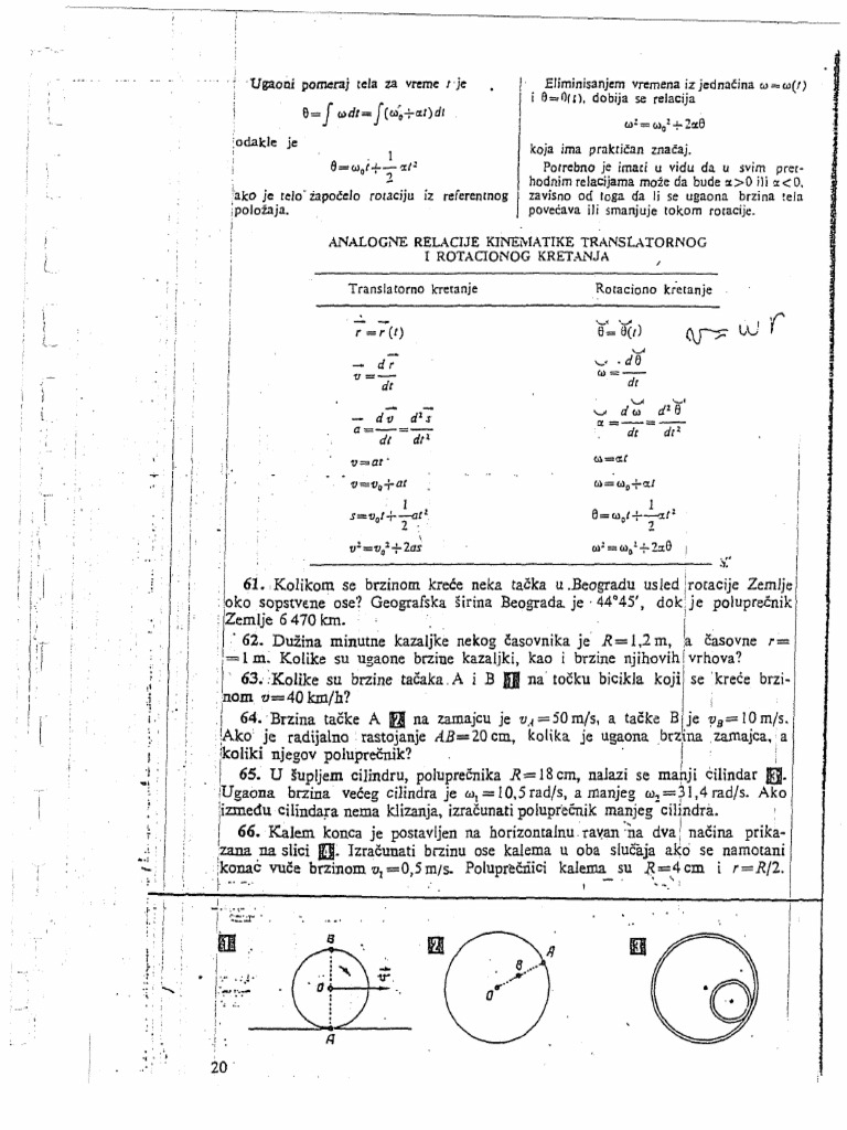 Kinematika Rotacionog Kretanja | PDF Kinematika Rotacionog Kretanja | PDF