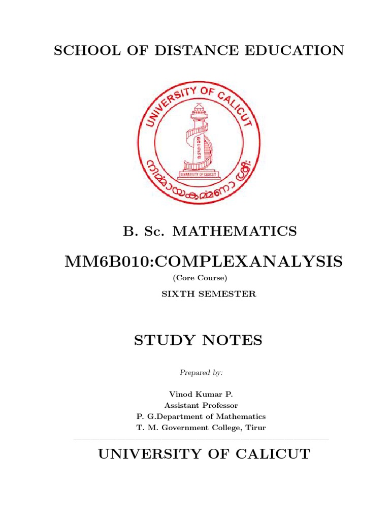 BSC Mathematics Complex Analysis | Complex Number | Logarithm