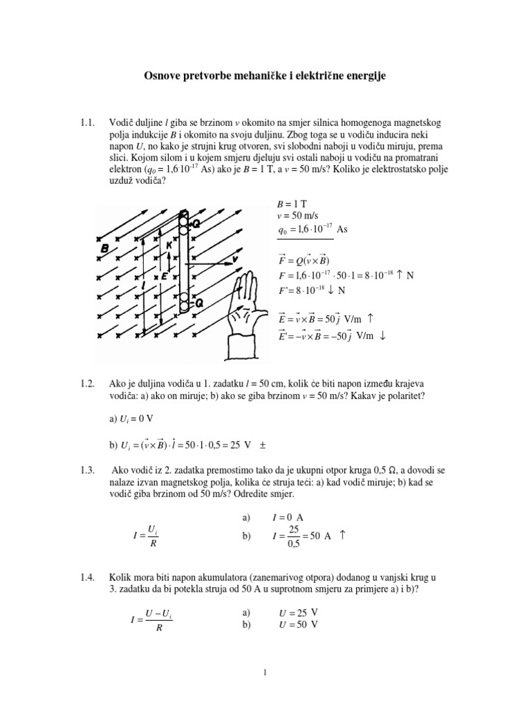 Radenko Wolf - Osnove Elektricnih Strojeva - Rjesenja | PDF