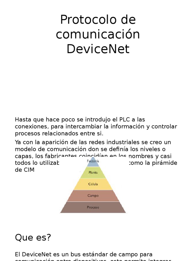 Protocolo de Comunicación DeviceNet | PDF