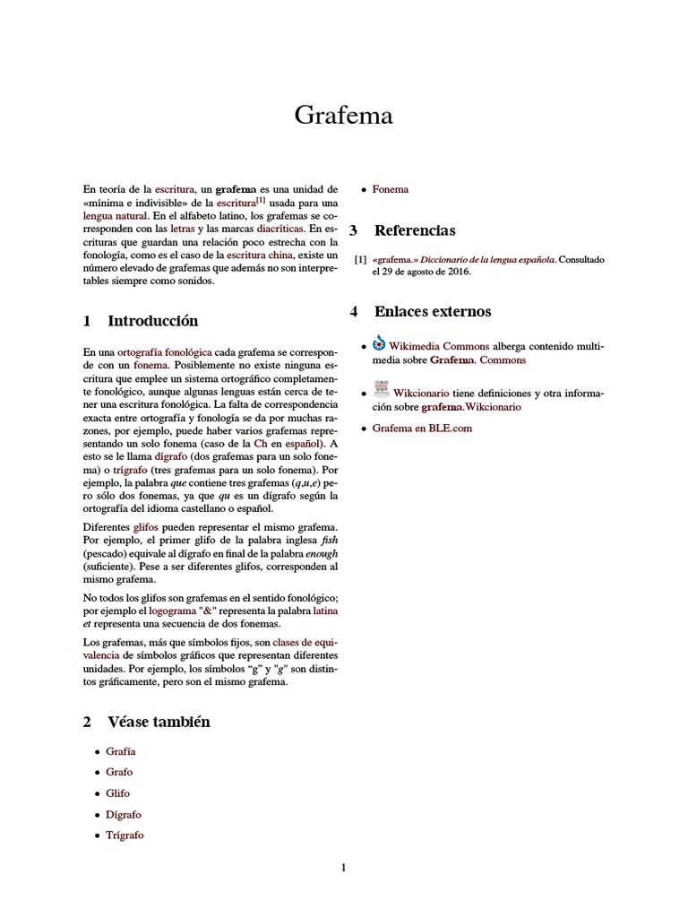 Definición y características del grafema | PDF | Ortografía ...