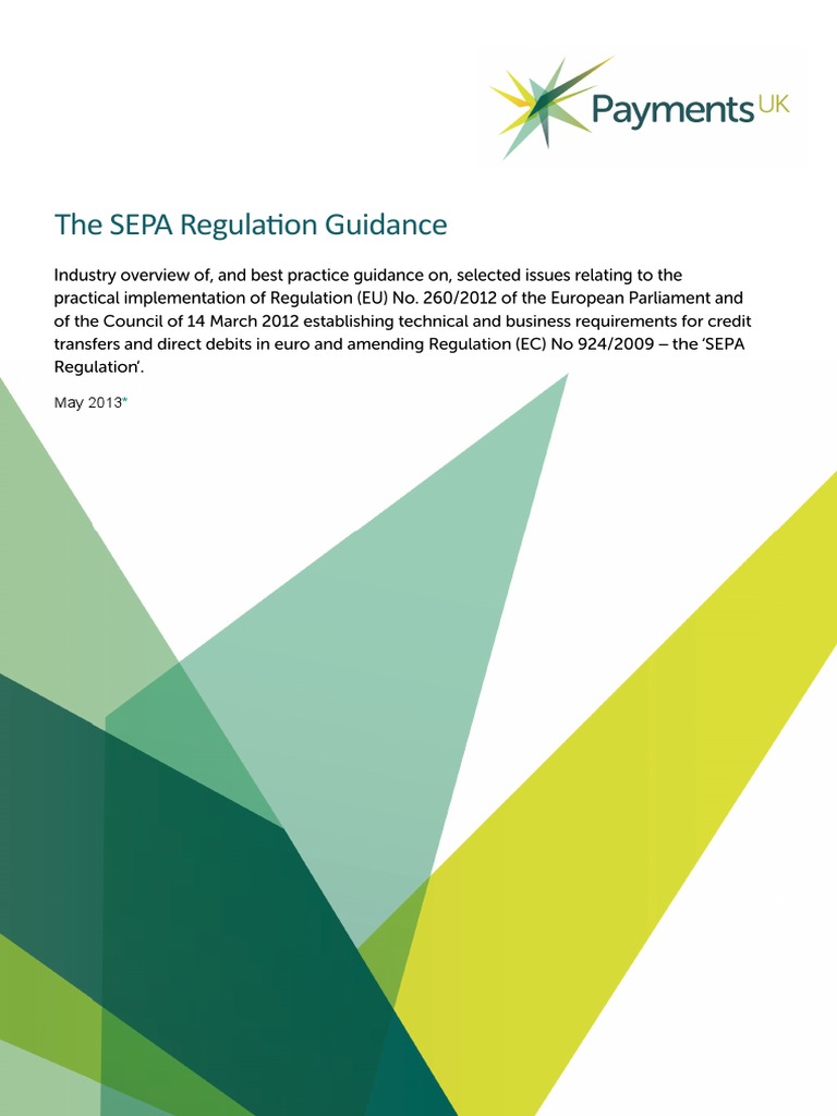 The SEPA Regulation Guidance | PDF | Euro | Payments