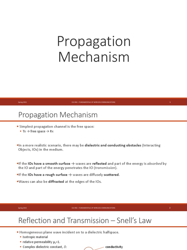 Propagation Mechanisms | PDF | Reflection (Physics) | Waves
