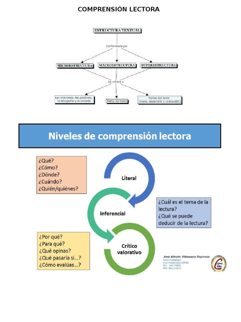 Comprensión Lectora. Esquemas. Explicación | PDF
