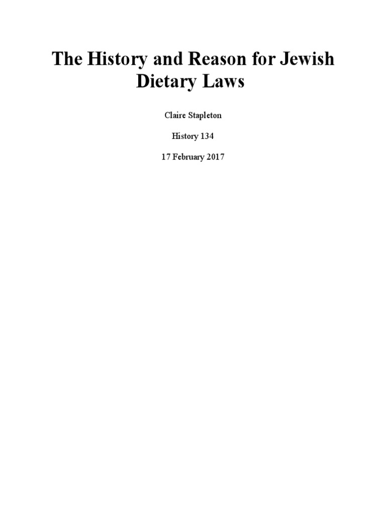 Jewish Dietary Laws | PDF | Book Of Leviticus | Religious Behaviour And ...
