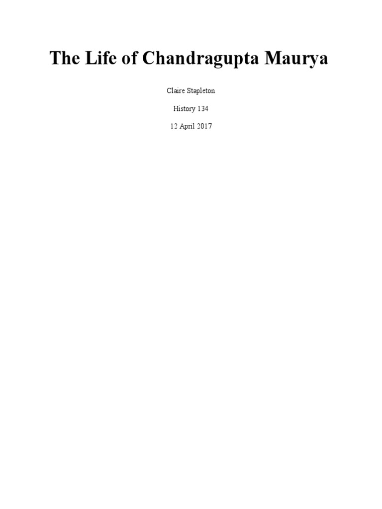 Chandragupta Maurya Family Tree