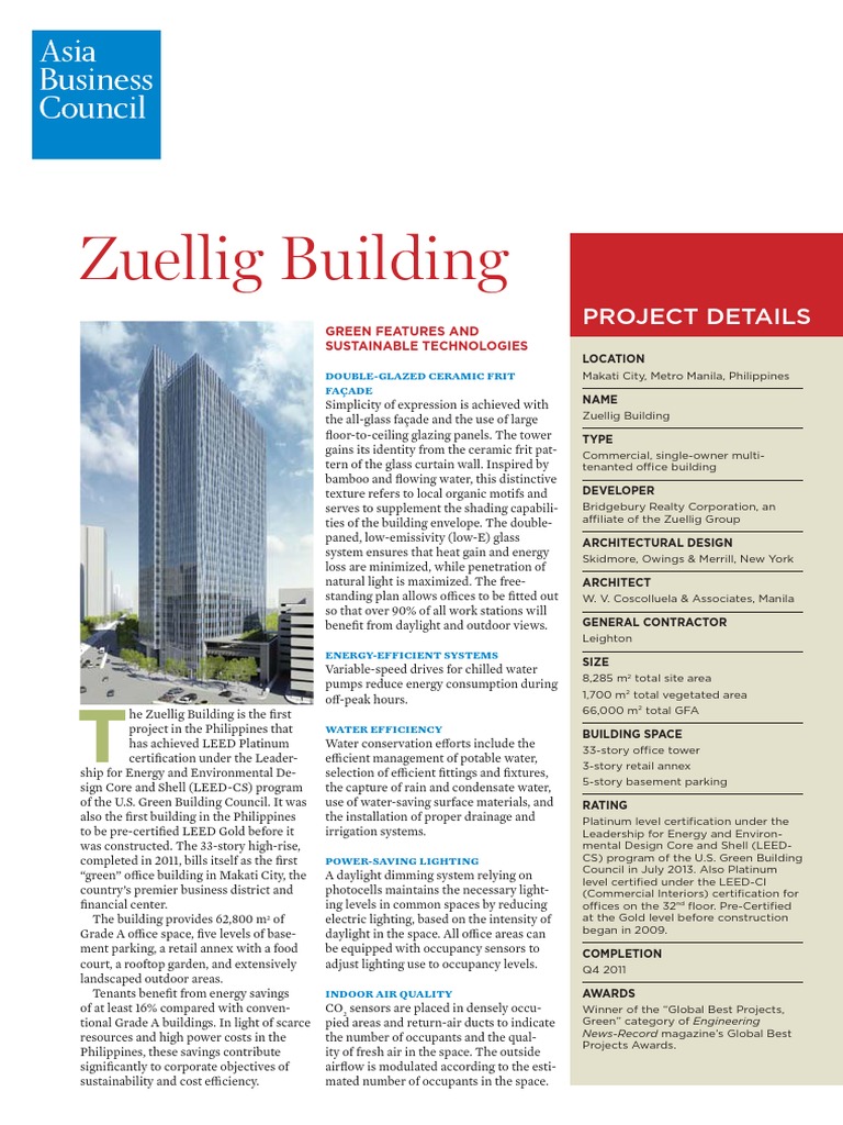 Zuellig Building - Case Study - Green Building - ABC PDF | PDF ...