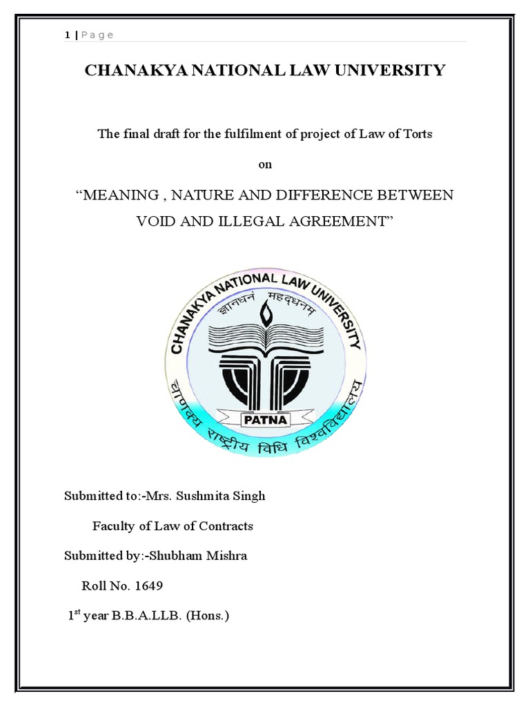 project-on-void-and-illegal-agreement-pdf-contract-law-social