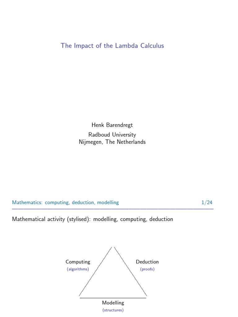 The Impact of the Lambda Calculus | Theorem | Physics & Mathematics