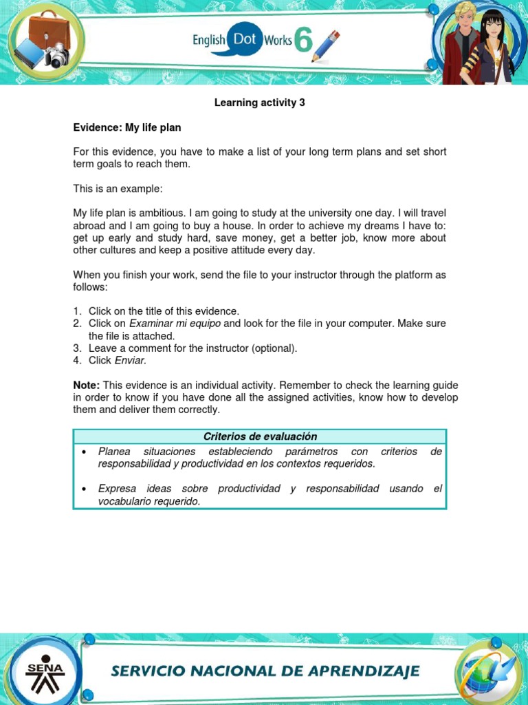 Instrucciones My Life Plan | PDF