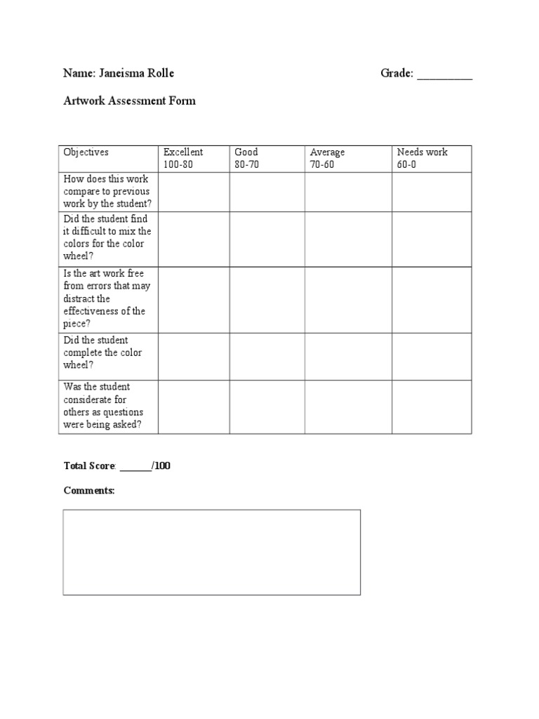 Art Rubric | PDF