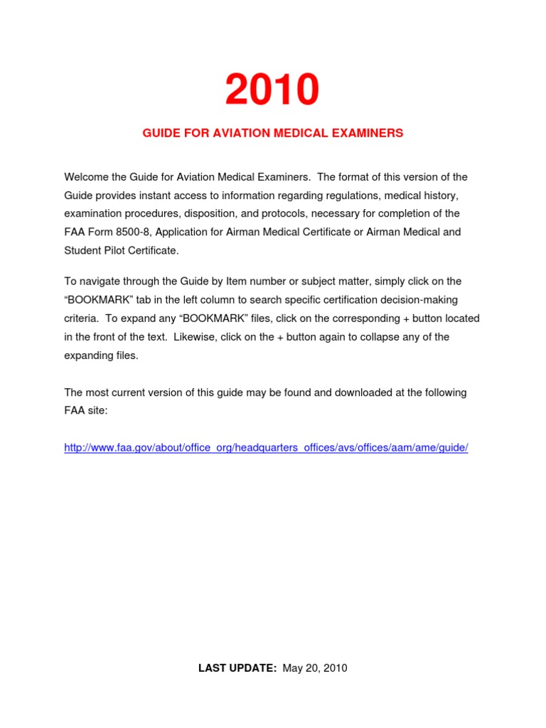 Faa Guide For Aviation Medical Examiners | PDF | Aviation