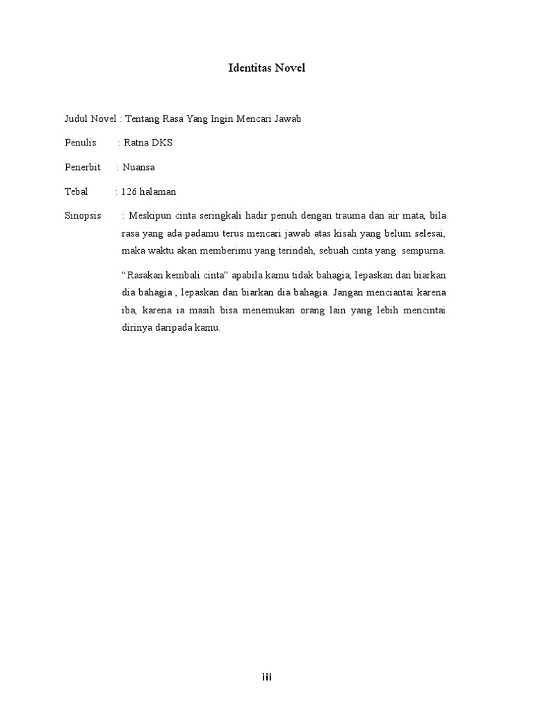 Identitas Novel | PDF