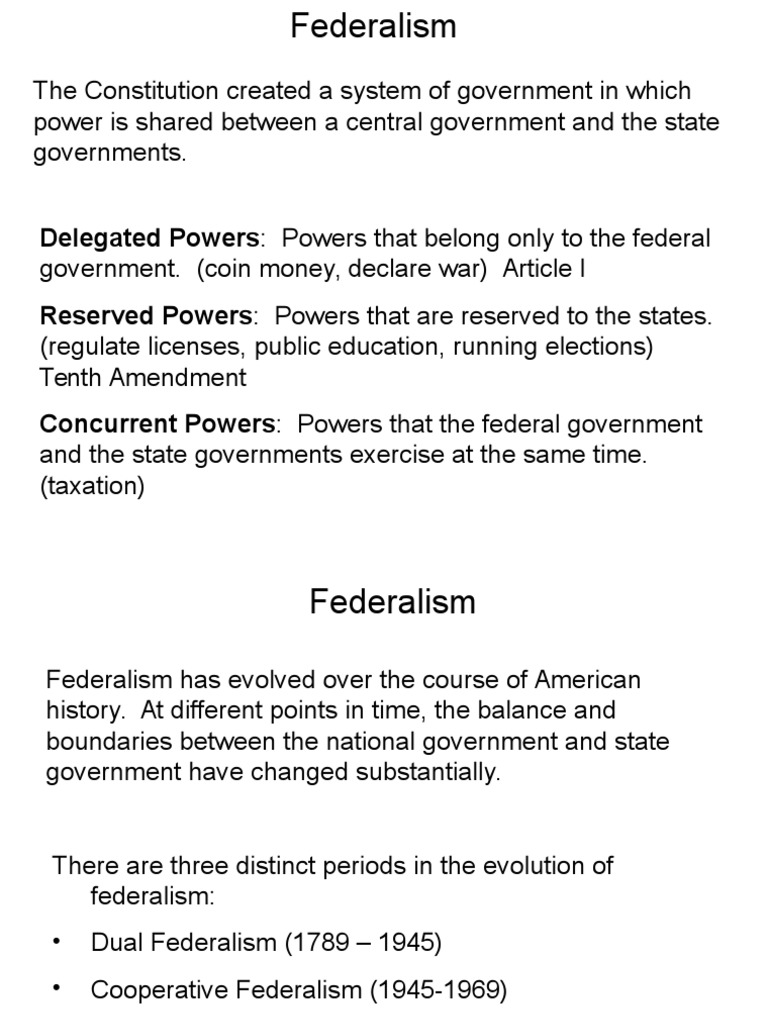 Federalism 101 | PDF | Federalism | Federal Government Of The United States