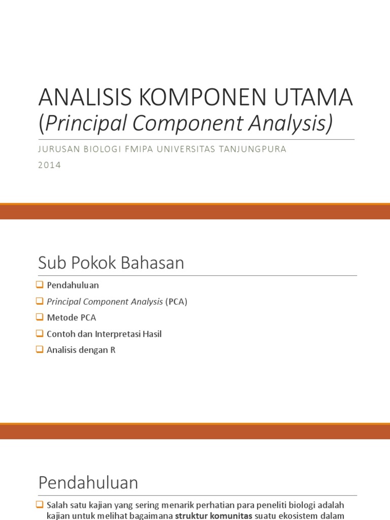 Analisis Komponen Utama | PDF