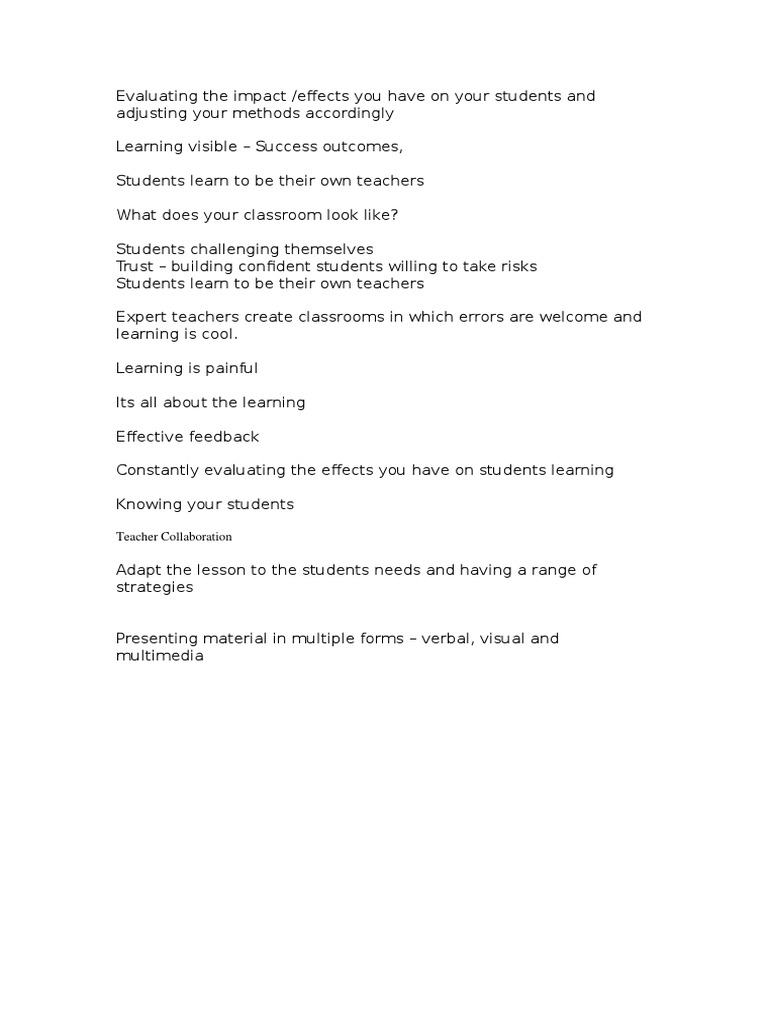 Visible LEarning | PDF