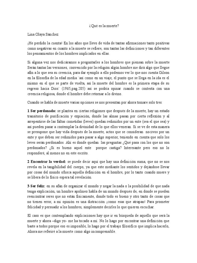 Qué Es La Muerte | PDF | Sócrates | Platón