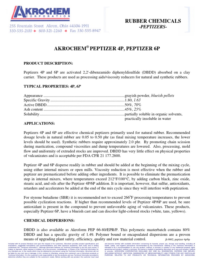 X-Peptizer 4P | PDF | Natural Rubber | Solubility