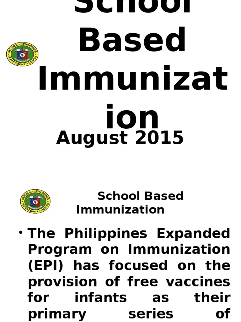 School Based Immunization-Final | PDF | Vaccines | Health Policy