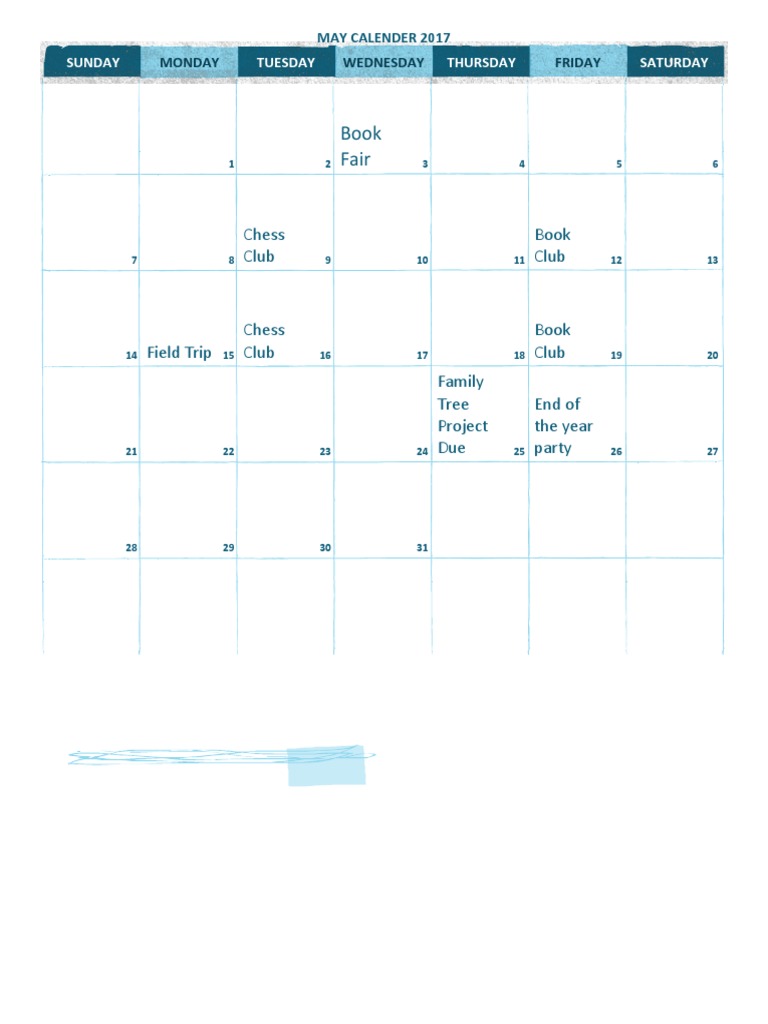 Class Calender | PDF
