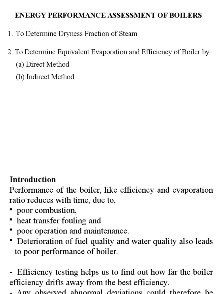 Energy Performance Assessment of Boilers | PDF | Boiler | Combustion