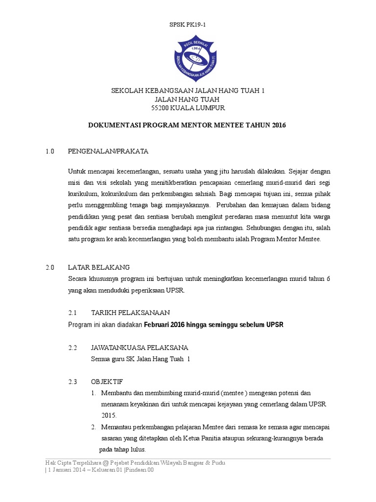 Dokumentasi Program Mentor Mentee Pdf
