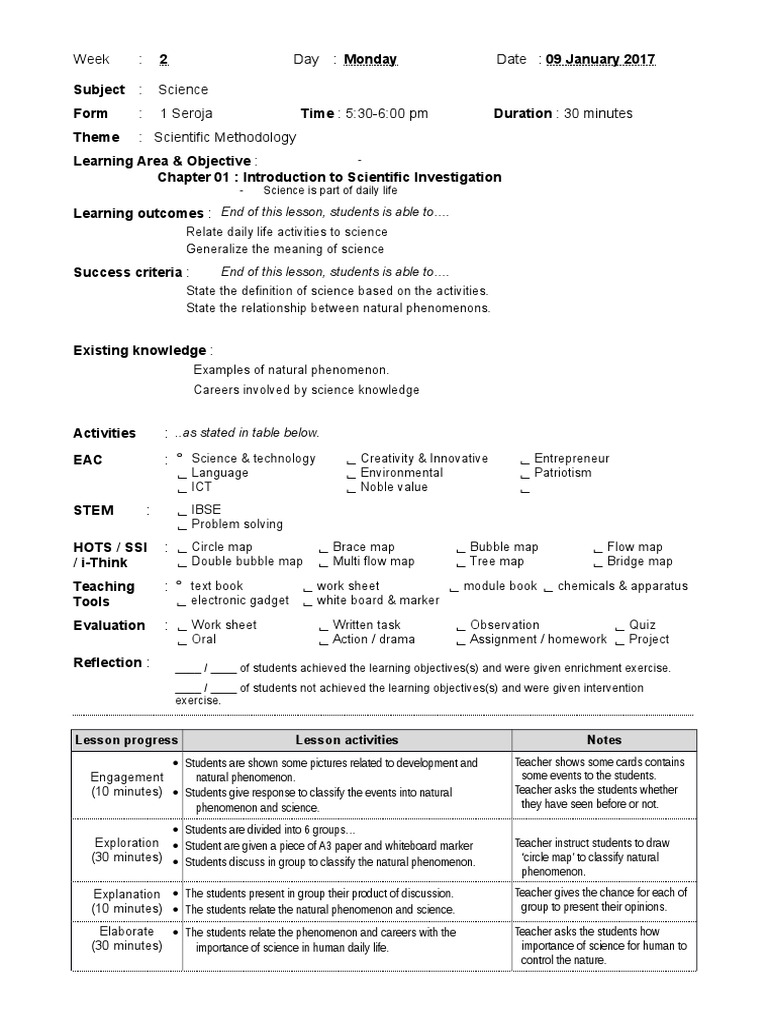 Daily Science Lesson Plan for Grade 1 | PDF | Lesson Plan | Science