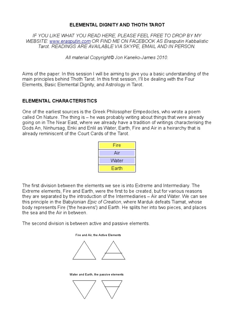 Elemental Dignity | PDF | Astrological Sign | Planets In Astrology
