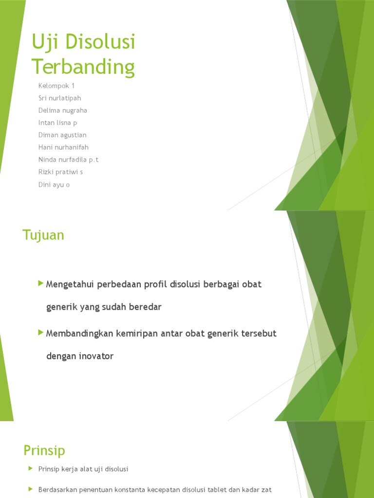 Uji Disolusi Terbanding | PDF
